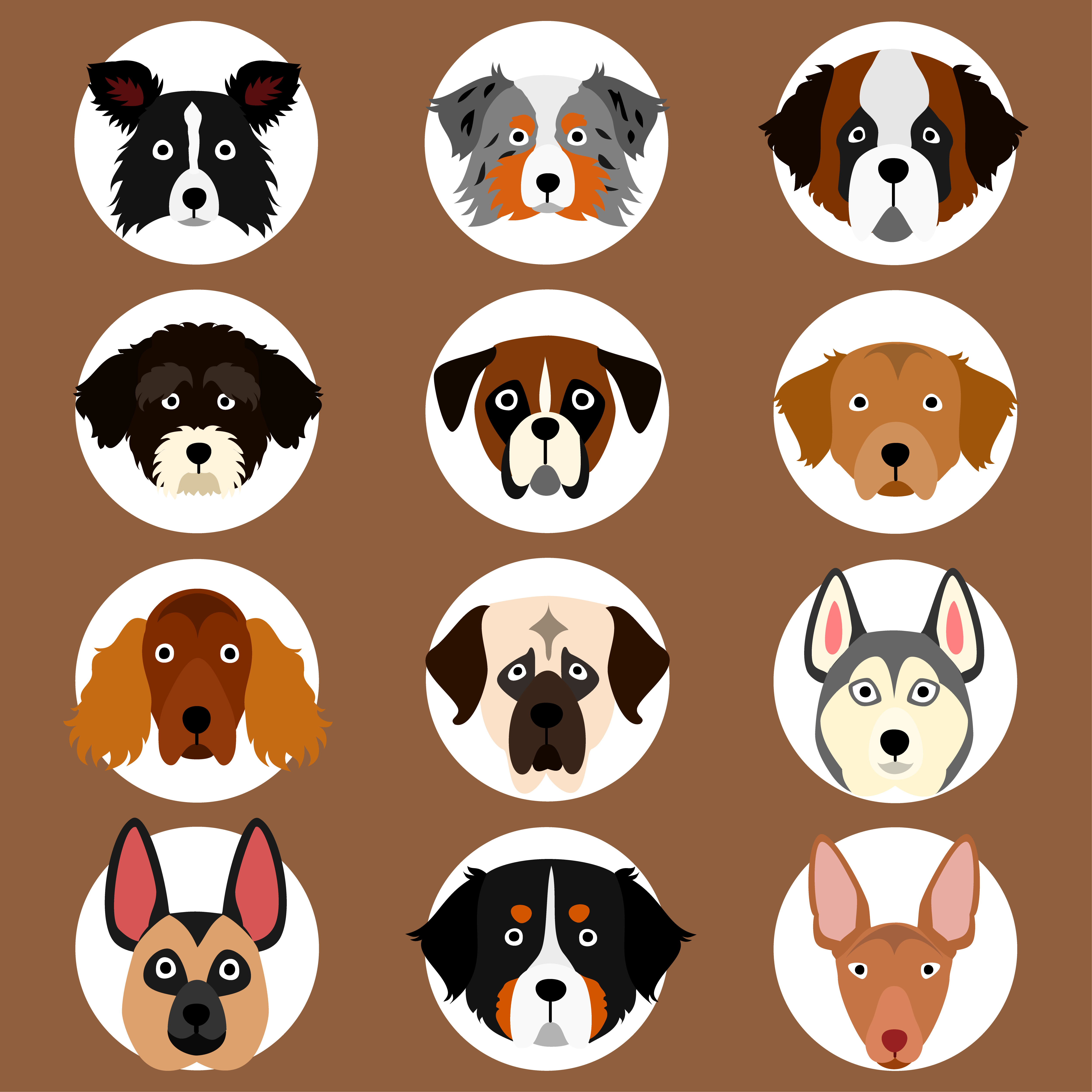 133450872 – set of large and medium dogs face – sCH Dog Center Blog